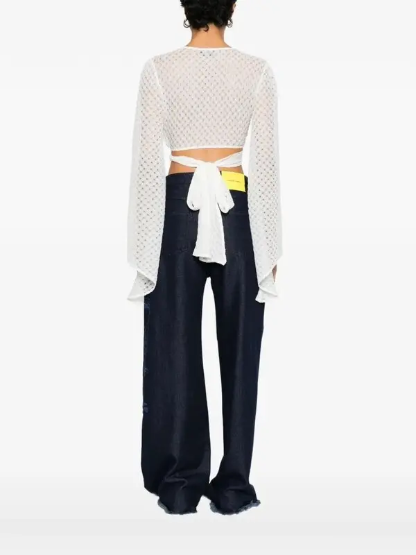Missoni White Viscose Wrap Top