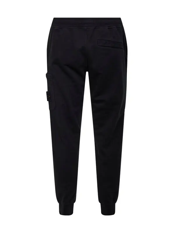 Stone Island Black Organic Cotton Jogger Trousers - Multicolor