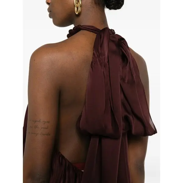 Zimmermann Halter Neck Silk Top With Braided Trim