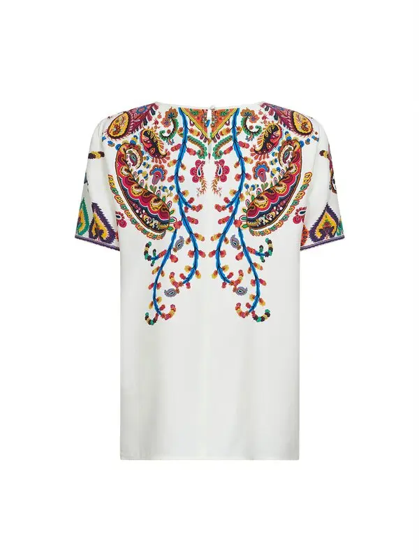 Etro Silk Paisley Print T-shirt