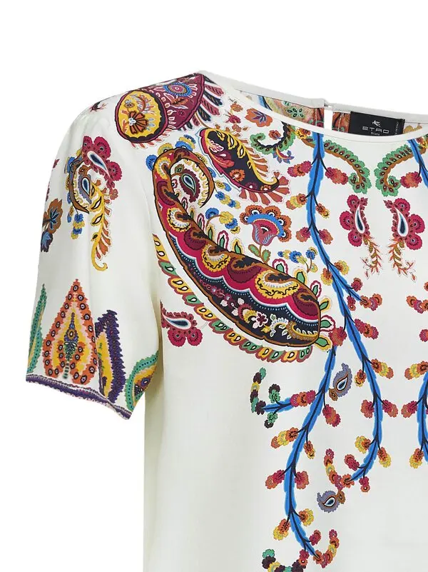 Etro Silk Paisley Print T-shirt