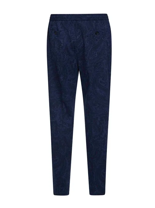 Etro Paisley-pattern Seersucker Jersey Jogger Trousers - Multicolor