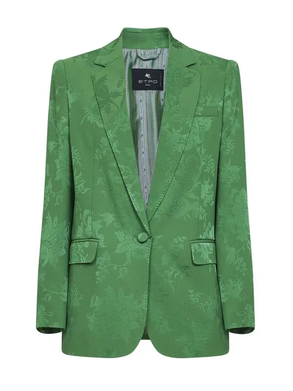 Etro Single-breasted Floral Jacquard Jacket