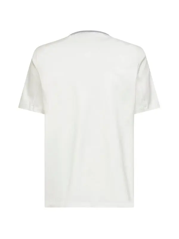 Brunello Cucinelli White Cotton Jersey Printed T-shirt
