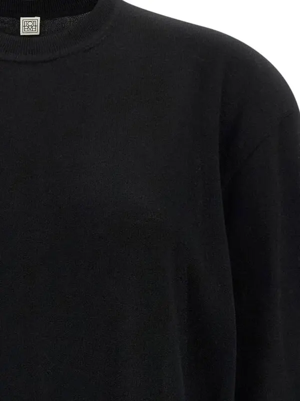 TOTEME Long Merino Wool Dress - Black