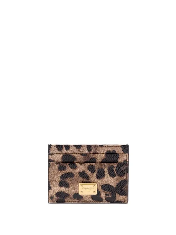 Dolce & Gabbana Leopard Print Card Holder - Multicolor