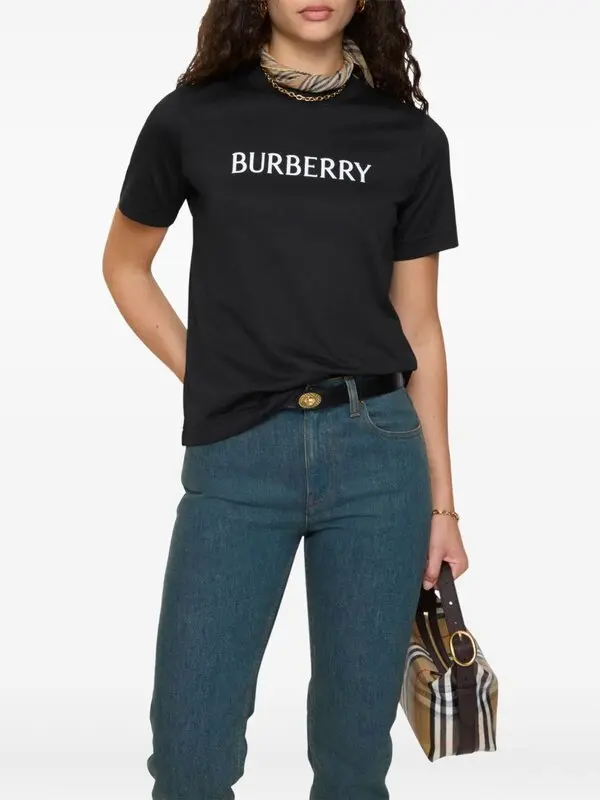 Burberry Logo Print Cotton T-shirt