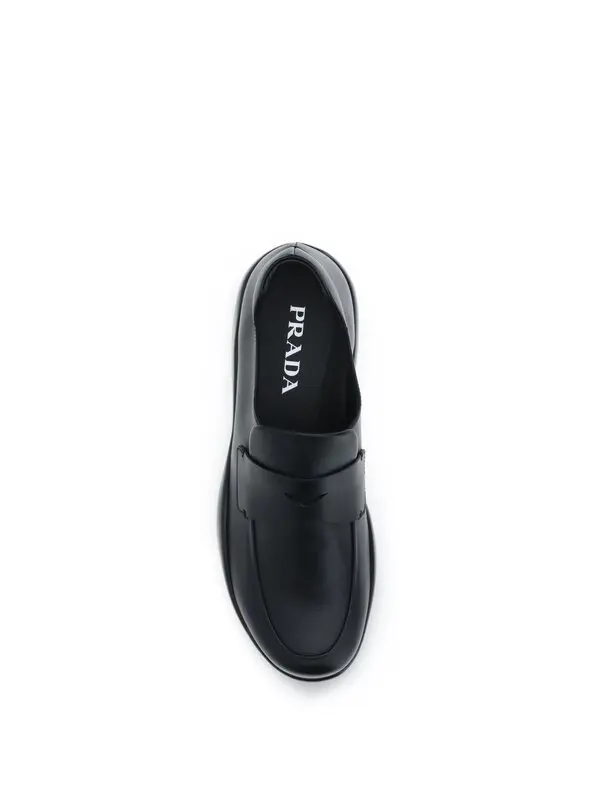 Prada Toblach Leather Loafers - Black