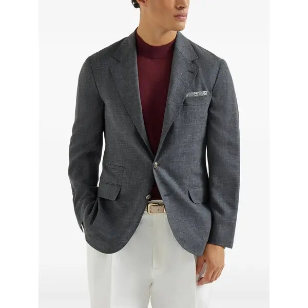 Brunello Cucinelli Deconstructed Blazer - Gray