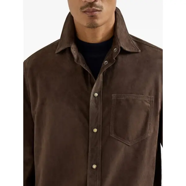 Brunello Cucinelli Suede Shirt Jacket