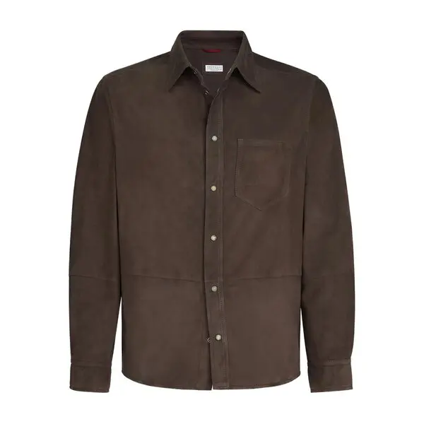 Brunello Cucinelli Suede Shirt Jacket