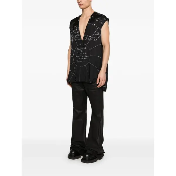 Rick Owens Graphic Print V-neck Sleeveless Top