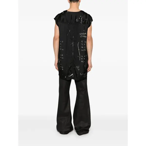 Rick Owens Graphic Print V-neck Sleeveless Top
