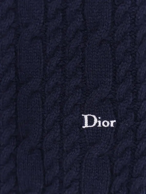 Dior Cable-knit Cashmere Crew Neck Sweater - Multicolor