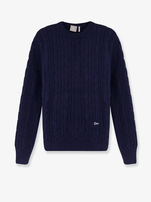 Dior Cable-knit Cashmere Crew Neck Sweater - Multicolor