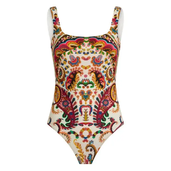Etro Paisley Motif Beachwear One-piece - Cream