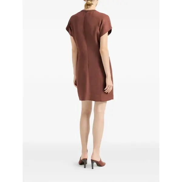 Brunello Cucinelli Short Sleeve Dress With Trim Detail