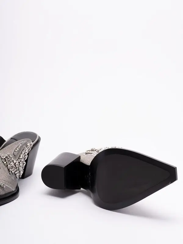 JIMMY CHOO Cece Mule Ii 60 Embellished Mules - Multicolor
