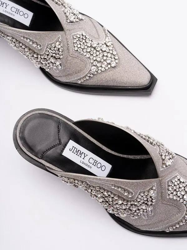 JIMMY CHOO Cece Mule Ii 60 Embellished Mules - Multicolor