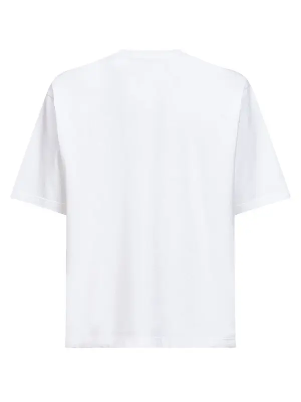 Dolce & Gabbana White Cotton Printed Oversized T-shirt