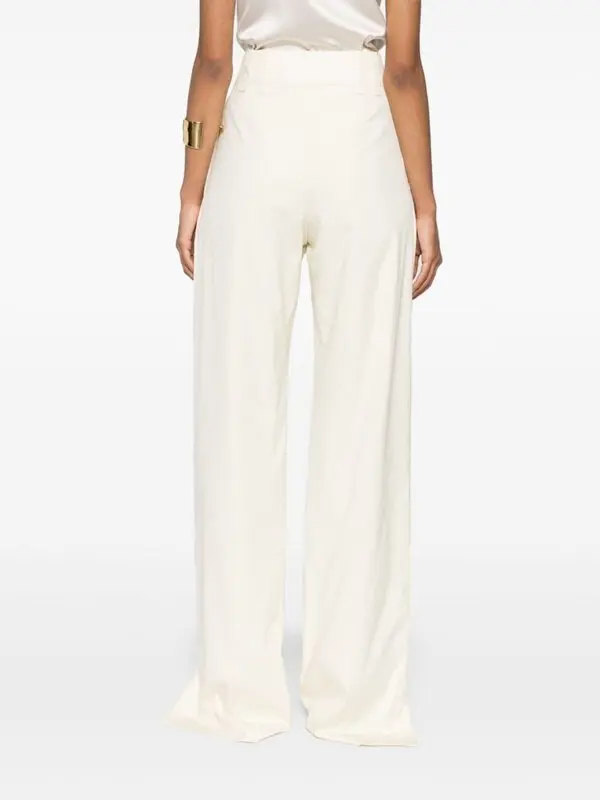 Saint Laurent Wide Leg Cotton Trousers