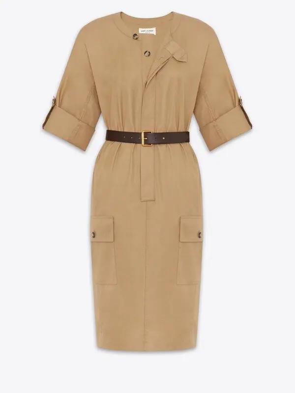 Saint Laurent Belted Mini Dress