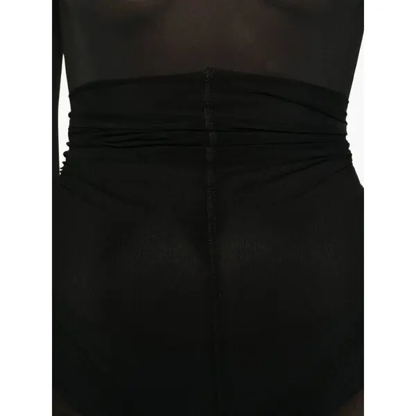 Rick Owens Sheer High-waisted Wide Leg Shorts