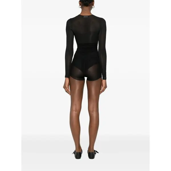 Rick Owens Sheer High-waisted Wide Leg Shorts