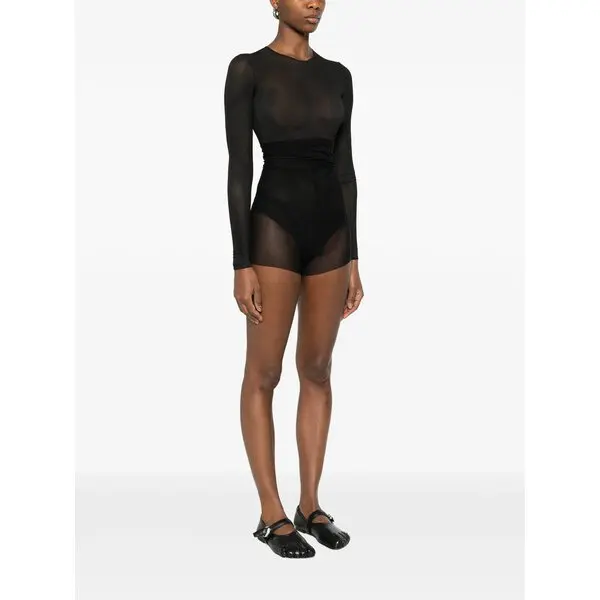 Rick Owens Sheer High-waisted Wide Leg Shorts