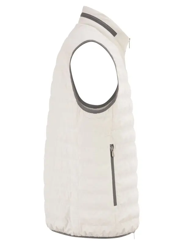 Brunello Cucinelli Sleeveless Down Jacket With Removable Hood