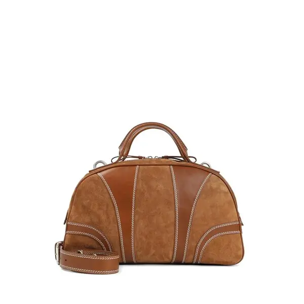 Dries Van Noten Panelled Calf Leather Shoulder Bag - Brown