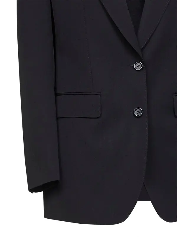 Dolce & Gabbana Black Wool Gabardine Jacket