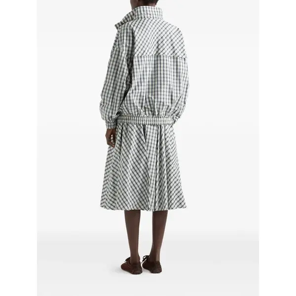Prada Checked Zip-up Bomber Jacket