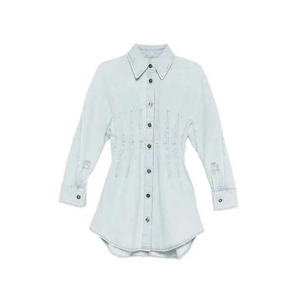 Givenchy Cotton Button-up Long Sleeve Shirt Dress