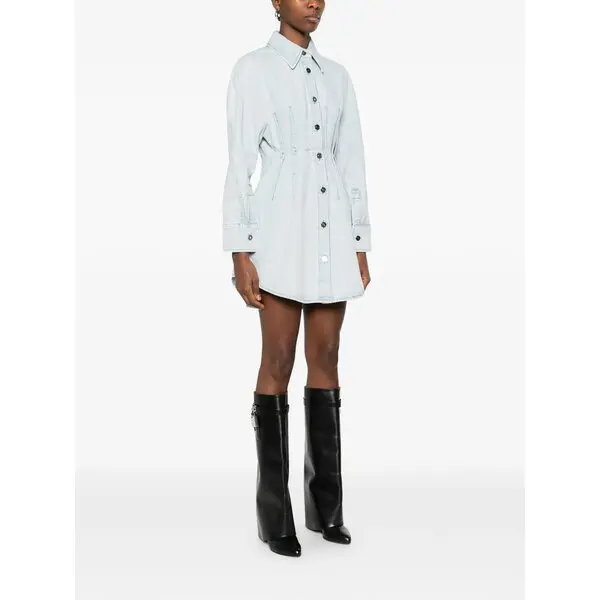 Givenchy Cotton Button-up Long Sleeve Shirt Dress