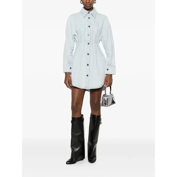 Givenchy Cotton Button-up Long Sleeve Shirt Dress