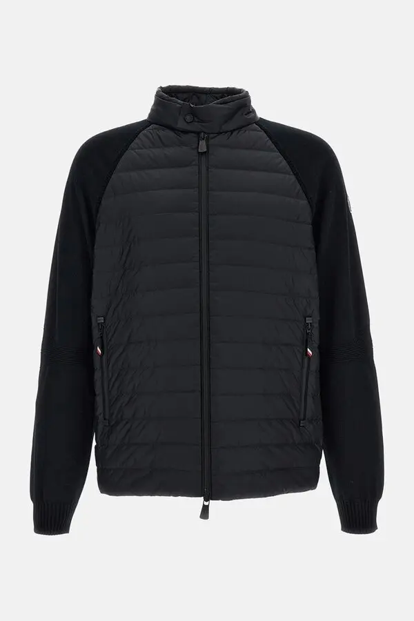 Moncler Zipped Cardigan With Padded Front - Multicolor