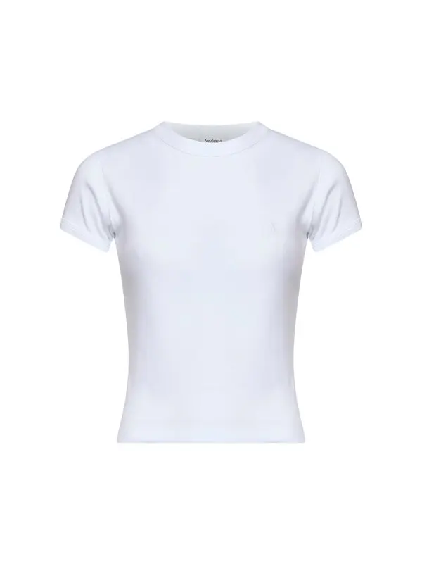 Saint Laurent Ribbed Cotton Jersey Cassandre T-shirt - Multicolor