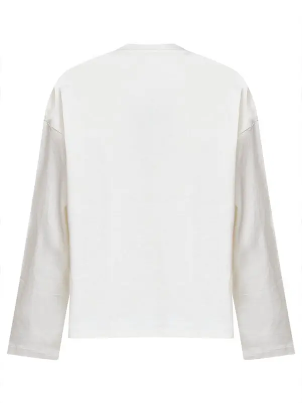 JIL SANDER Porcelain Stiff Cotton Jersey Logo T-shirt