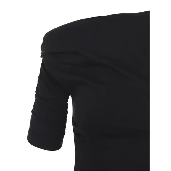 Jacquemus One-shoulder Ruched Dress - Black