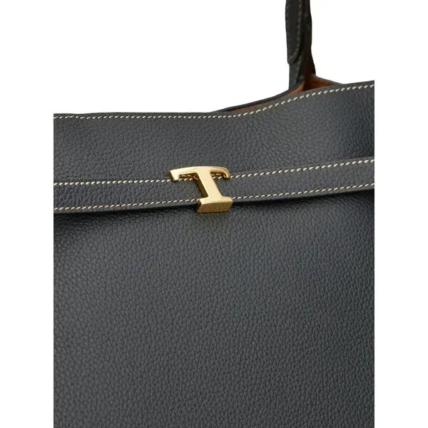 TOD'S Calf Leather Tote Bag - Black
