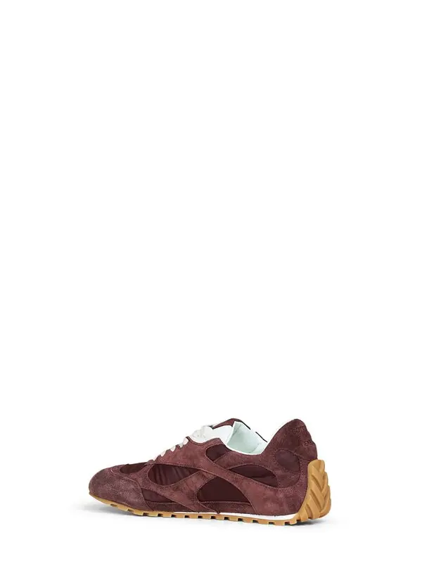 Bottega Veneta Deep Mahogany Suede And Nylon Orbit Flash Sneakers - Multicolor