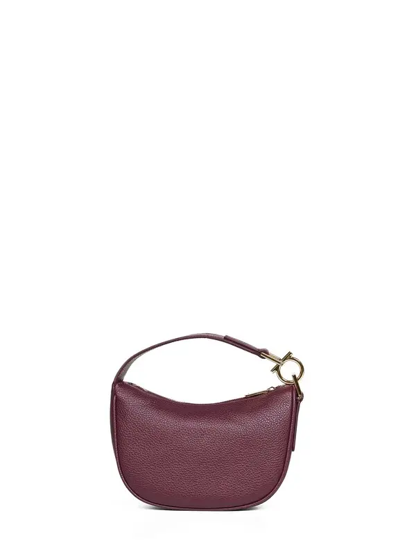 FERRAGAMO Plum North-south Mini Hobo Top Handle Bag