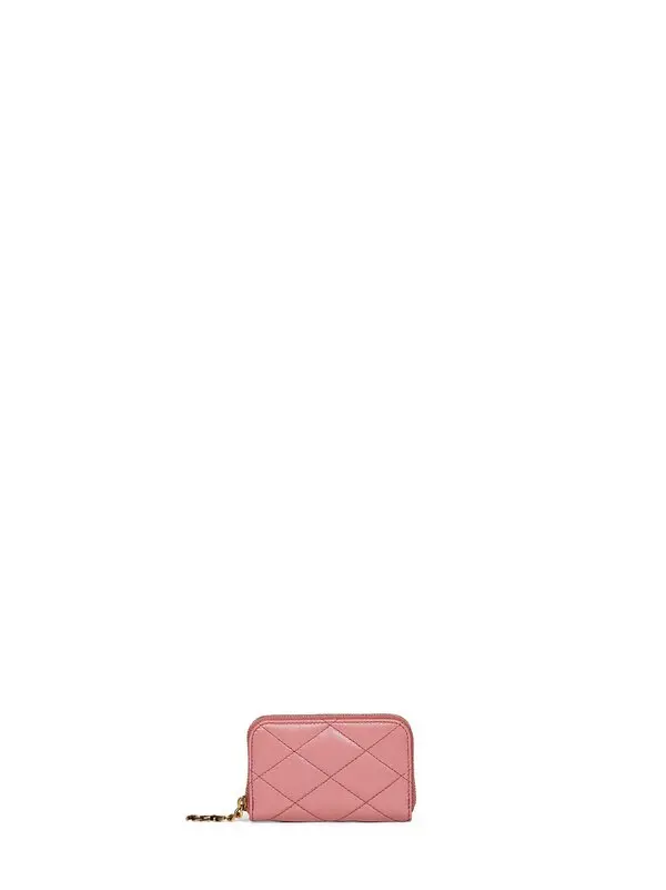 Saint Laurent Tulip Pink Lambskin Cassandre Bijou Coin Purse - Multicolor