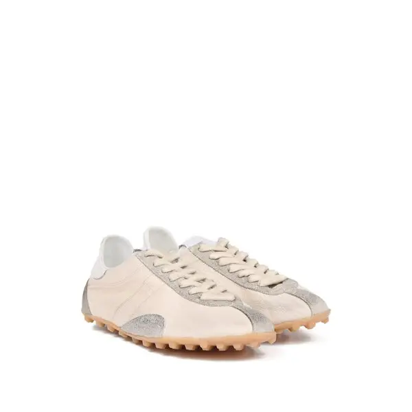 MAISON MARGIELA Lace-up Suede Sneakers - White