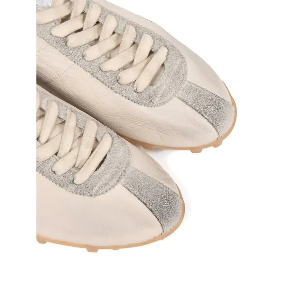 MAISON MARGIELA Lace-up Suede Sneakers - White