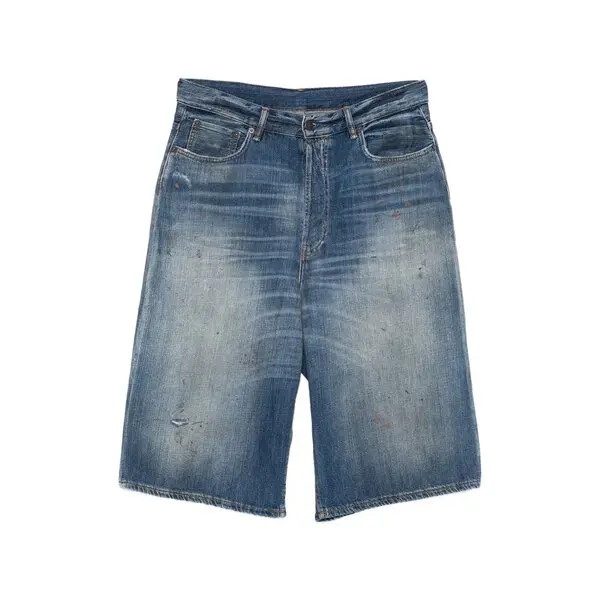Acne Studios Distressed Denim Shorts - Blue