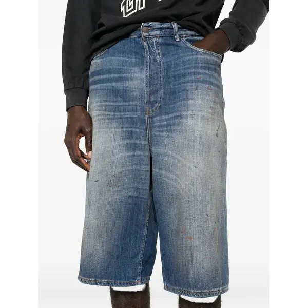 Acne Studios Distressed Denim Shorts - Blue