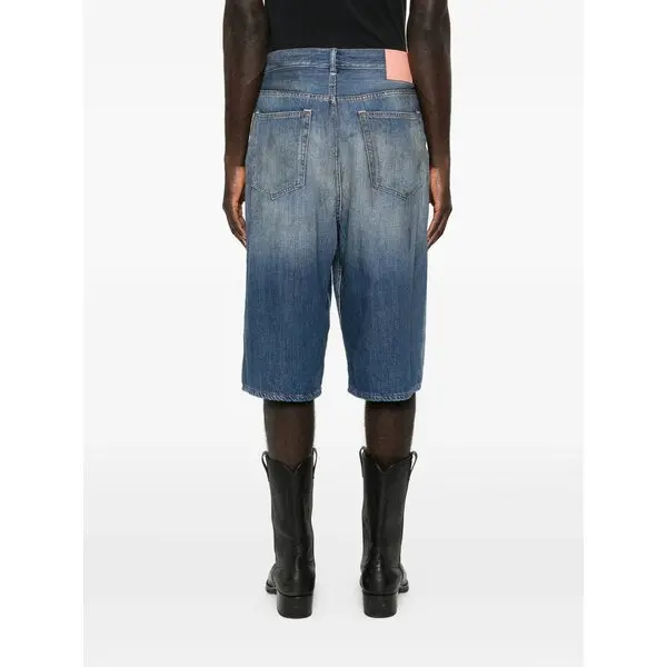 Acne Studios Distressed Denim Shorts - Blue
