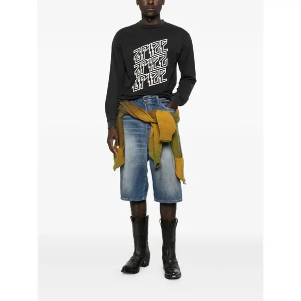 Acne Studios Distressed Denim Shorts - Blue